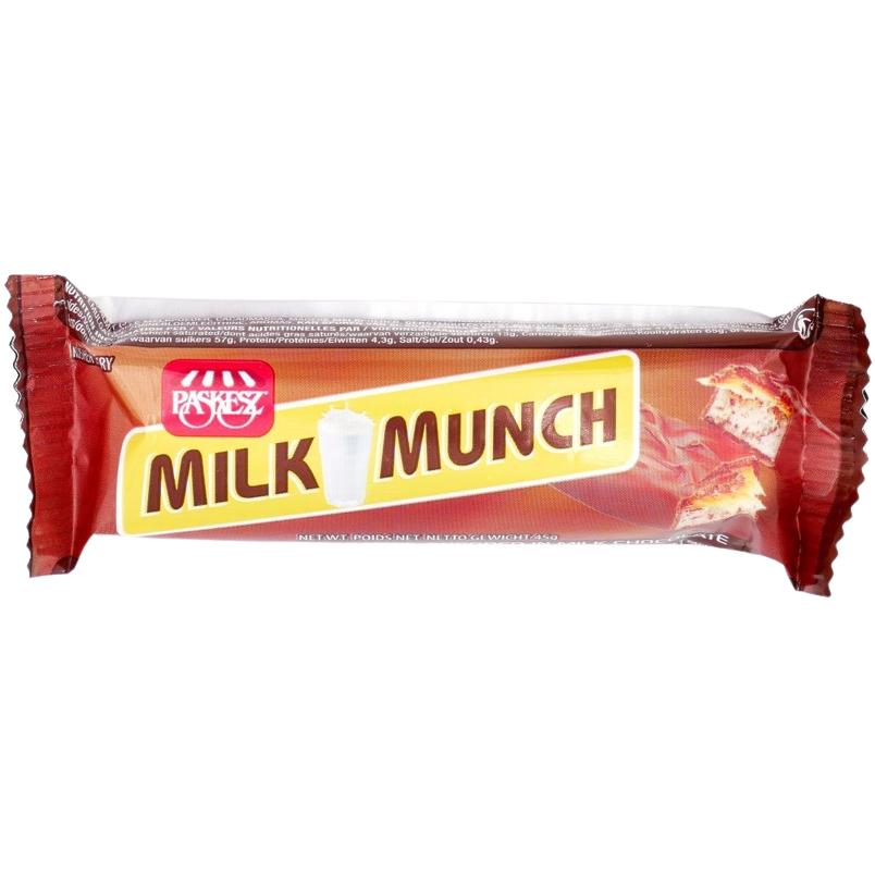 KOSHER MILK MUNCH 45 GR. MILK CHOCOLATE BAR – KOSHERFOODINEUROPE.COM